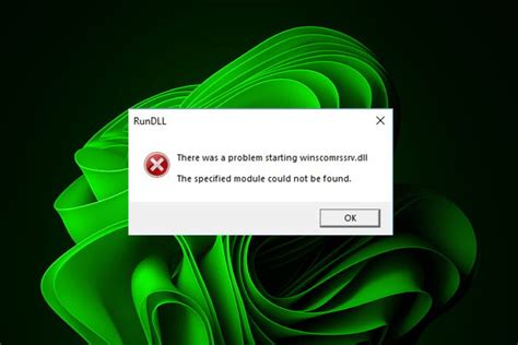 Winscomrssrvdll Error How To Fix This Startup Issue