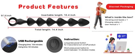 144 Inch Ultra Soft Liquid Silicone Vibrating Anal Beads