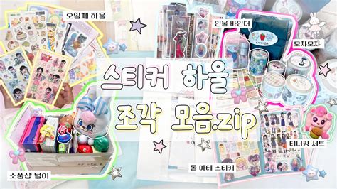 ʚ ₊˚🍧 8월 스티커 하울 조각 모음zip ༉‧₊˚ 💸 8월 쇼금하려고 했는데 10억 쓰고 결국 실패한 현장 오일페