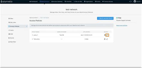 Configure Access Policy On A MeshConnect Network