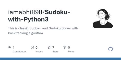 Github Iamabhi898sudoku With Python3 This Is Classic Sudoku And Sudoku Solver With