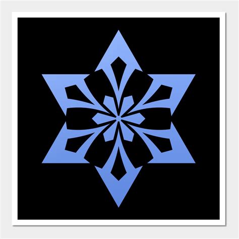Genshin Impact Cryo Ice Element Wall And Art Print Genshin In 2023