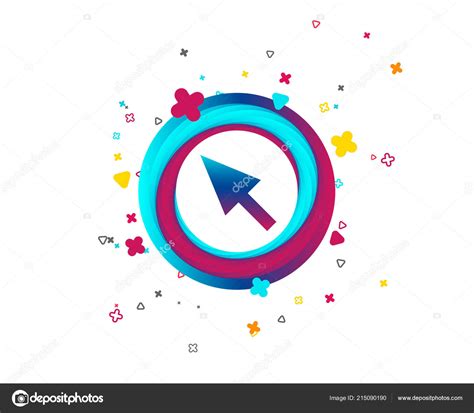 Mouse Cursor Sign Icon Pointer Symbol Colorful Button Icon Geometric Stock Vector By Blankstock
