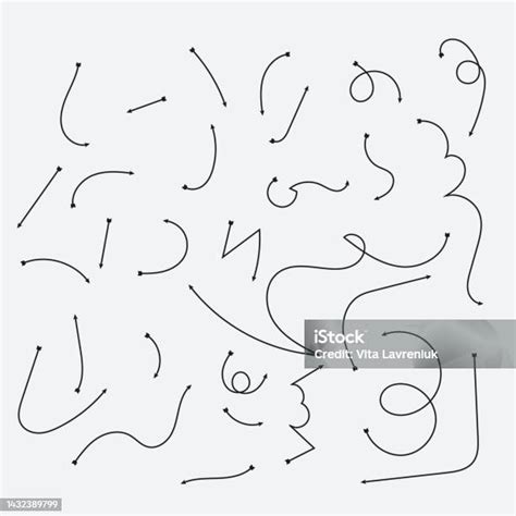 다양한 스케치 낙서 화살표 손으로 그린 간단한 기호 그런 지 질감 개체 그룹에 대한 스톡 벡터 아트 및 기타 이미지 개체 그룹 검은색 그리기 Istock