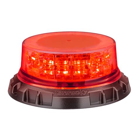 Led Beacon 64hx165mm 3 Bolt Clear Lens Red Roadrunner Parts