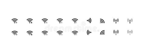 Wifi Signal Icons Set Network Signal Internet Sign Wifi Wifi Signal Strength Wireless