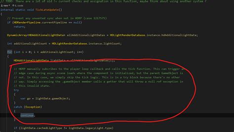 Hdrp Lights Exceptions In Internal Class Unity Engine Unity Discussions