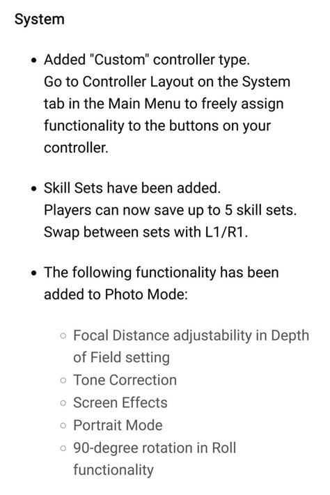 Patch Notes For Upcoming Update Rffxvi