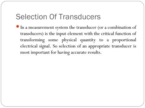 Transducers Ppt