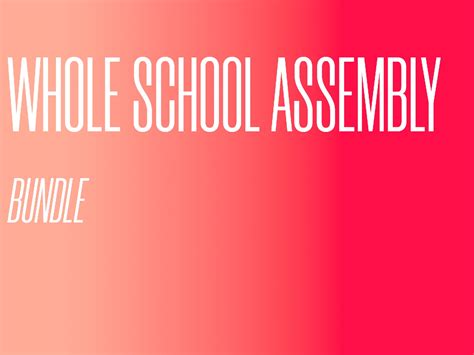 Whole School Assembly Bundle Equality Environment And Wellbeing ⭐ 5