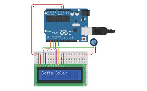 Circuit Design Lcd Con Potenciometro Tinkercad