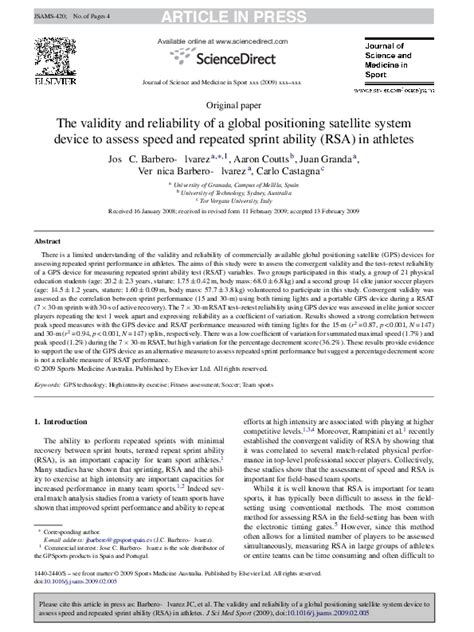 Pdf The Validity And Reliability Of A Global Positioning Satellite System Device To Assess