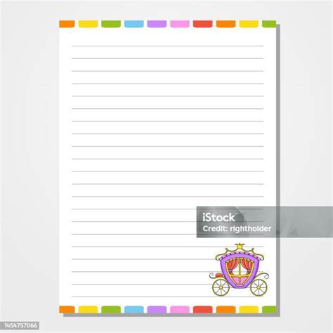 노트북 메모장 일기를위한 시트 템플릿입니다 줄 지어 종이 귀여운 캐릭터 컬러 이미지 만화 스타일 벡터 그림입니다 0명에 대한 스톡 벡터 아트 및 기타 이미지 Istock