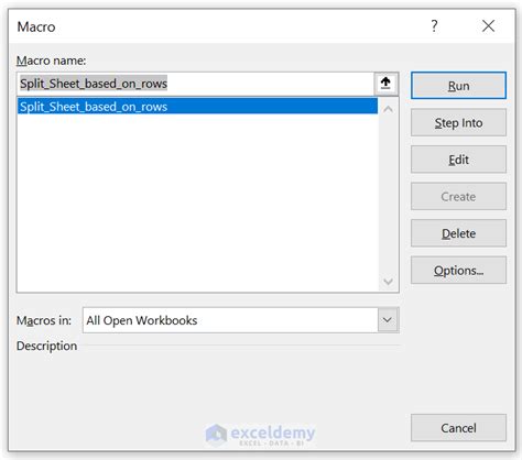 Excel Vba Split Sheet Into Multiple Sheets Based On Rows Exceldemy