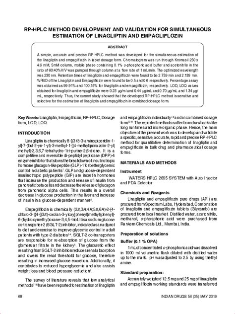 pdf rp hplc method development and validation for simultaneous
