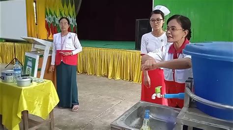 ပြင်းထန်ဝမ်းပျက်ဝမ်းလျှောရောဂါအကြောင်း ဟောပြောပြီး လက်ဆေးနည်းနှင့် ဓာတ်ဆားဖျော်နည်း သရုပ်ပြသ