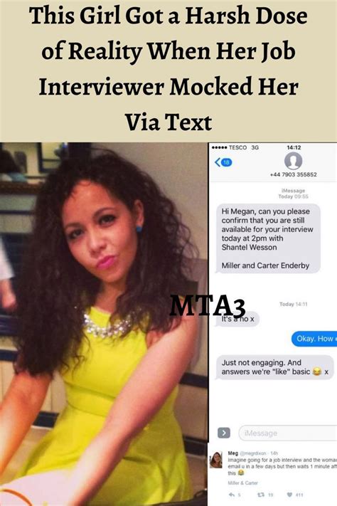 This Girl Got A Harsh Dose Of Reality When Her Job Interviewer Mocked Her Via Text Celebrity