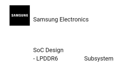 삼성 S Lsi Lpddr6 Soc