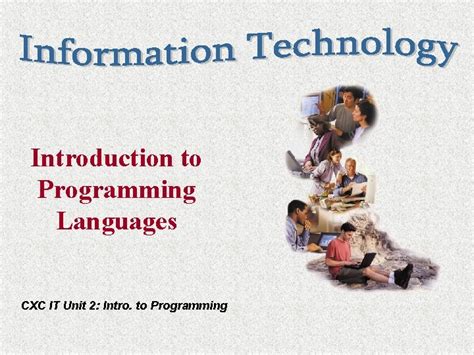 Introduction To Programming Languages Cxc It Unit 2