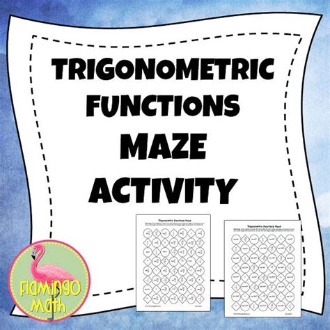Trigonometric Functions Unit Circle Maze Activity Freebie