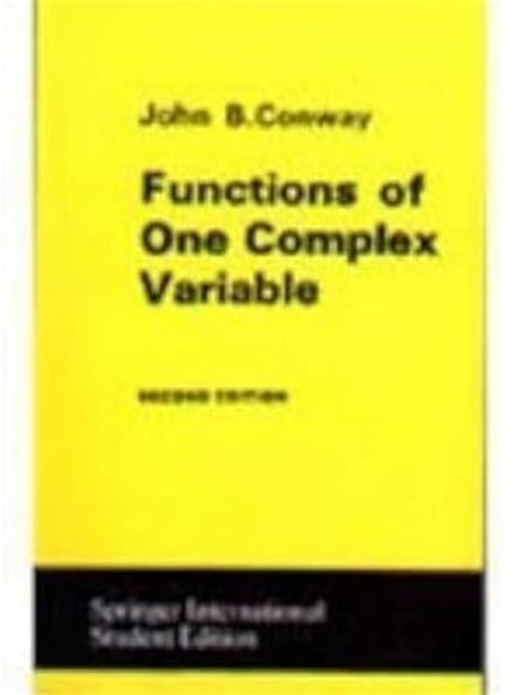 Functions Of One Complex Variable Michael Barr 9788185015378 Books