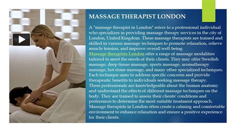 Ppt Massage Therapist London Powerpoint Presentation Free To