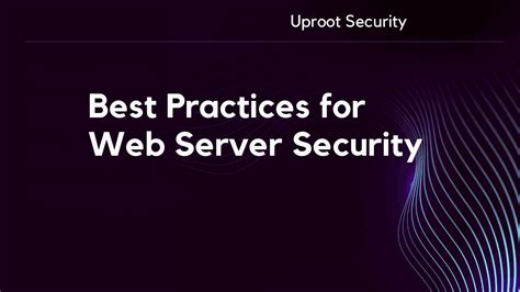 Best Practices For Web Server Security