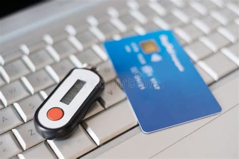 Contactless Credit Card And Security Pin Generator Stock Photo Image Of Communication Device