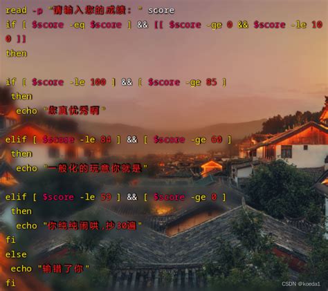 Shell编程之条件语句 Csdn博客