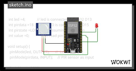 Pir Updated Sensor Wokwi Esp32 Stm32 Arduino Simulator
