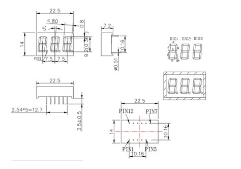 3 Digit 7 Segment Display Super Red Common Anode 0 28 0 36 Inch 3 Digit