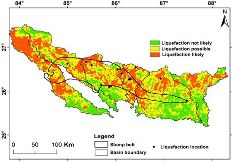 Liquefaction Susceptibility Map Showing The Location Of Past Download Scientific Diagram