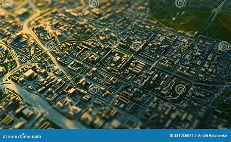 High Resolution Aerial Lidar Gis Map Of An Urban District Showcasing Elevation Building Heights