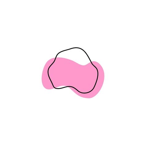 Premium Vector Blob Outline In Pink Form