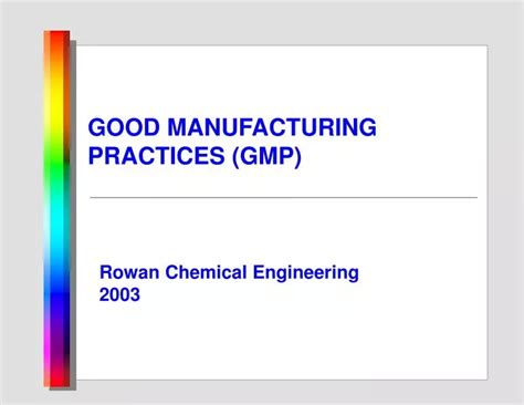 PPT GOOD MANUFACTURING PRACTICES GMP PowerPoint Presentation Free Download ID 1252921