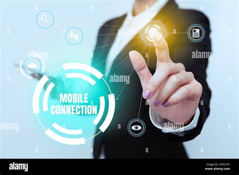 Handwriting Text Mobile Connection Word Written On Secure Universal Login Solution Using Mobile