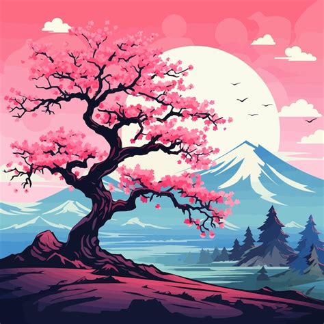 Premium Vector Sakura Tree