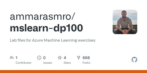 github ammarasmro mslearn dp100 lab files for azure machine learning