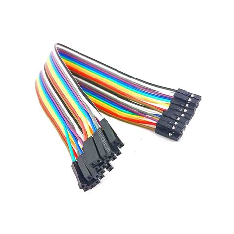 Female To Female Jumper Jumper Dupont Wires 20pcs 20cm For Breadboard