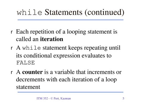 Itm 352 Flow Control Loops Ppt Download