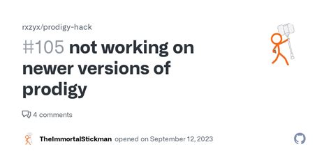 Not Working On Newer Versions Of Prodigy Issue Rxzyx Prodigy Hack Github