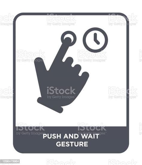 밀어와 제스처 아이콘 벡터 흰색 배경 푸시 기 손 및 Guestures 컬렉션에서 제스처 유행 채워진된 아이콘을 기다려 남자에 대한 스톡 벡터 아트 및 기타 이미지 Istock