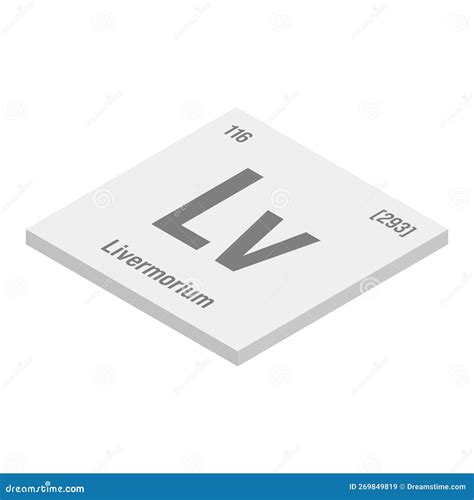 Livermorium Lv Periodic Table Element Stock Vector Illustration Of Molecular Molecule