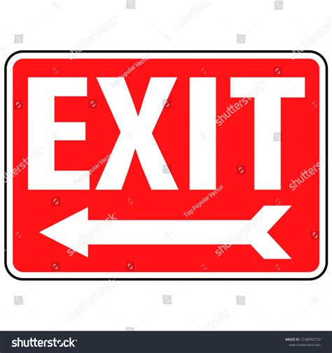 Exit Direction Sign Vector Illustration Stock Vector Royalty Free 1238092723 Shutterstock
