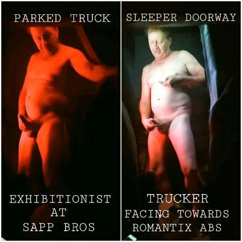 Exhibitionist Trucker Sleeper Doorway