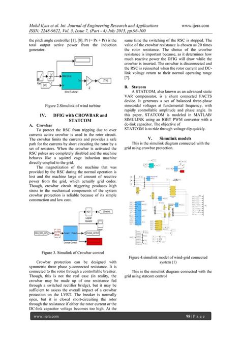 integration of a wind turbine based doubly fed induction generator using statcom and crowbar for
