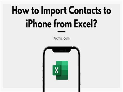 How To Import Contacts To Iphone From Excel