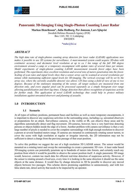 Pdf Panoramic 3d Imaging Using Single Photon Counting Laser Radar Meeting Proceedings Sto