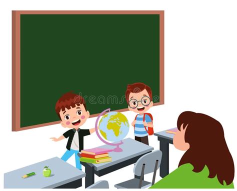 Cute Students In Class At School Stock Vector Illustration Of Woman