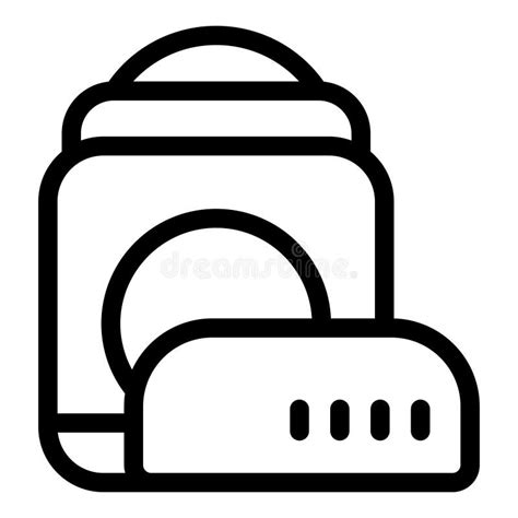 Router Providing Wireless Internet Connection Icon Vector Outline Stock Vector Illustration Of